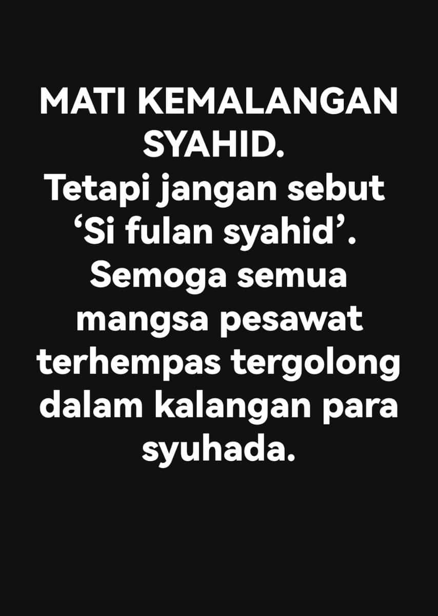 MATI KEMALANGAN SYAHID - Ustaz Dr Idris Sulaiman